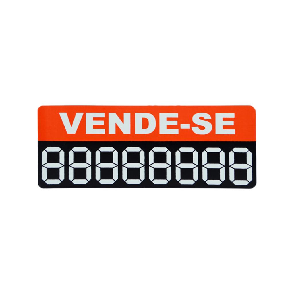 Placa Vende-se Vermelha 20 cm Emplac (1 unidade) - Irmãos Haluli
