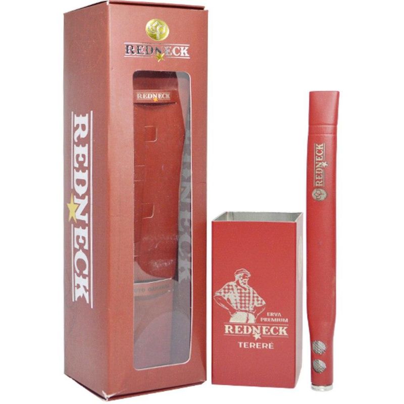 Kit Redneck Premium Copo de Inox Quadrado com Bomba Chata Vermelho Ref ...