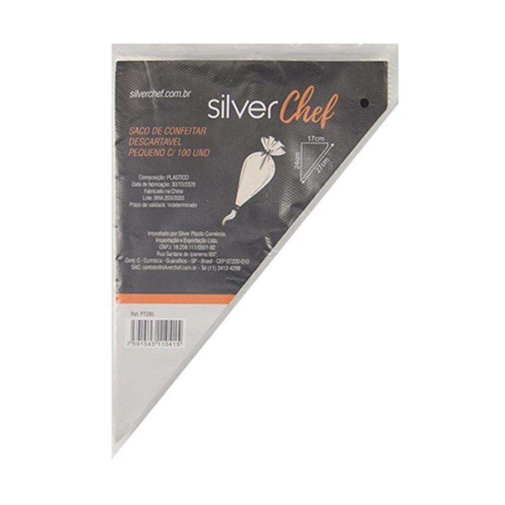 Saco de Confeitar Descartável Pequeno 24x27x17cm Ref. FT285 Silver Chef ...