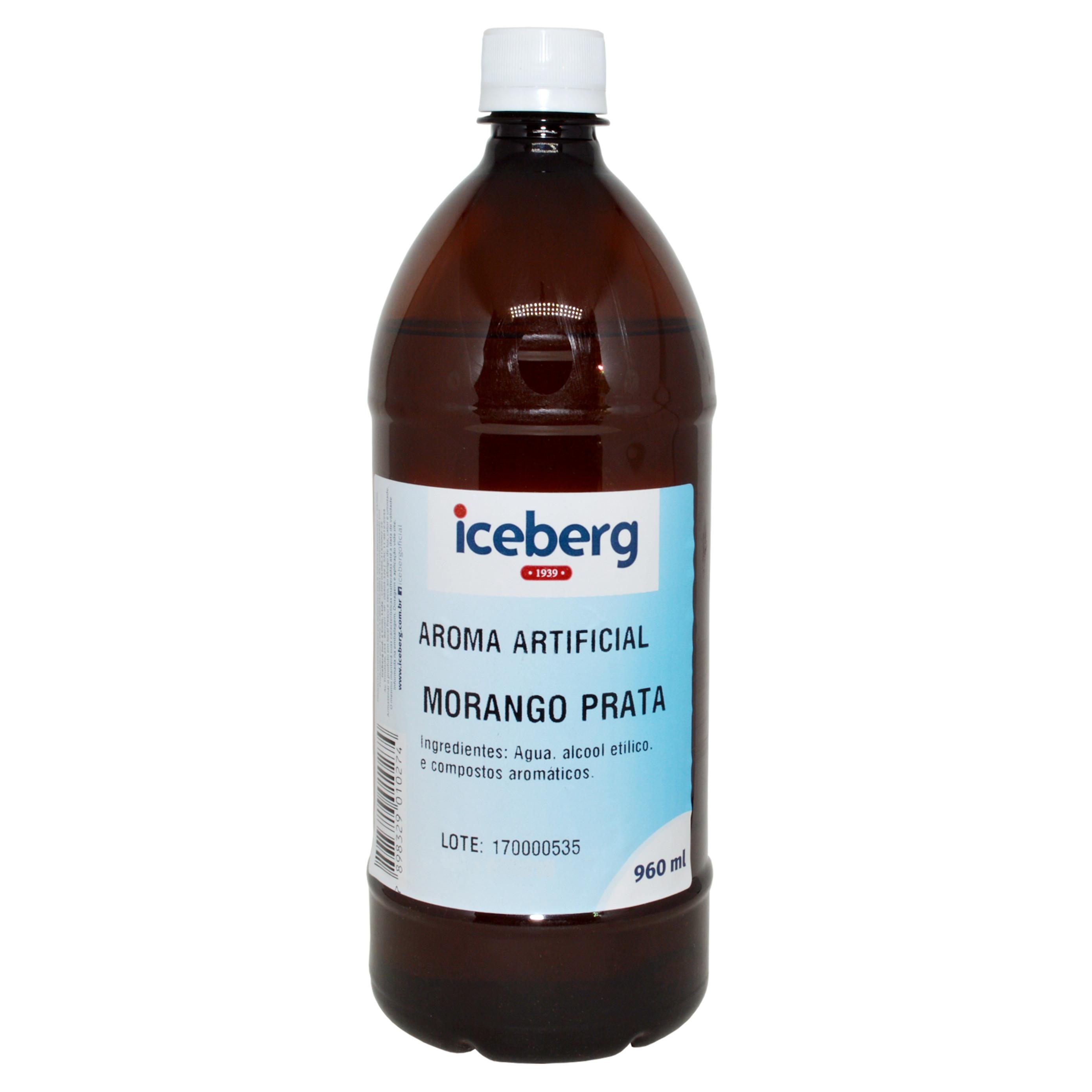 Aroma Artificial de Morango Prata Iceberg (960ml) - Irmãos Haluli