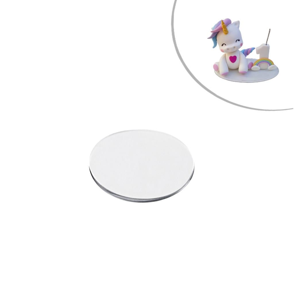 Base Acrílica Redonda Transparente 5 cm Vani Art (06 unidades) - Irmãos ...