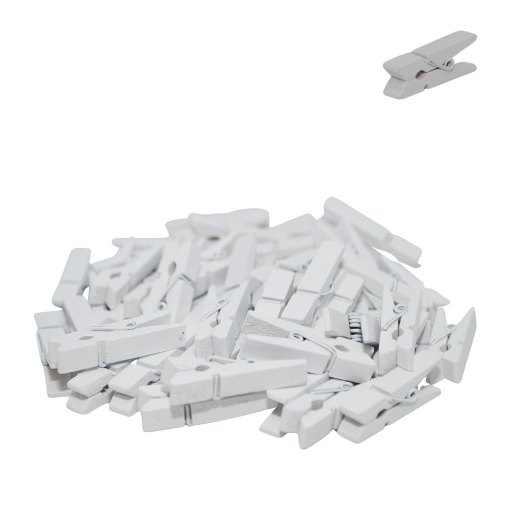 Mini Pregador de Madeira Branco 3,5cm Art Lille (50 unidades) - Irmãos ...