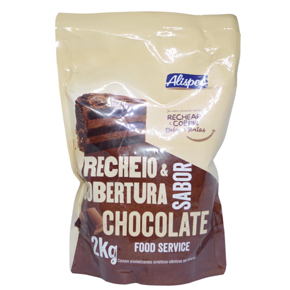 Recheio e Cobertura Sabor Chocolate P/ Rechear e Cobrir Alispec (2kg ...