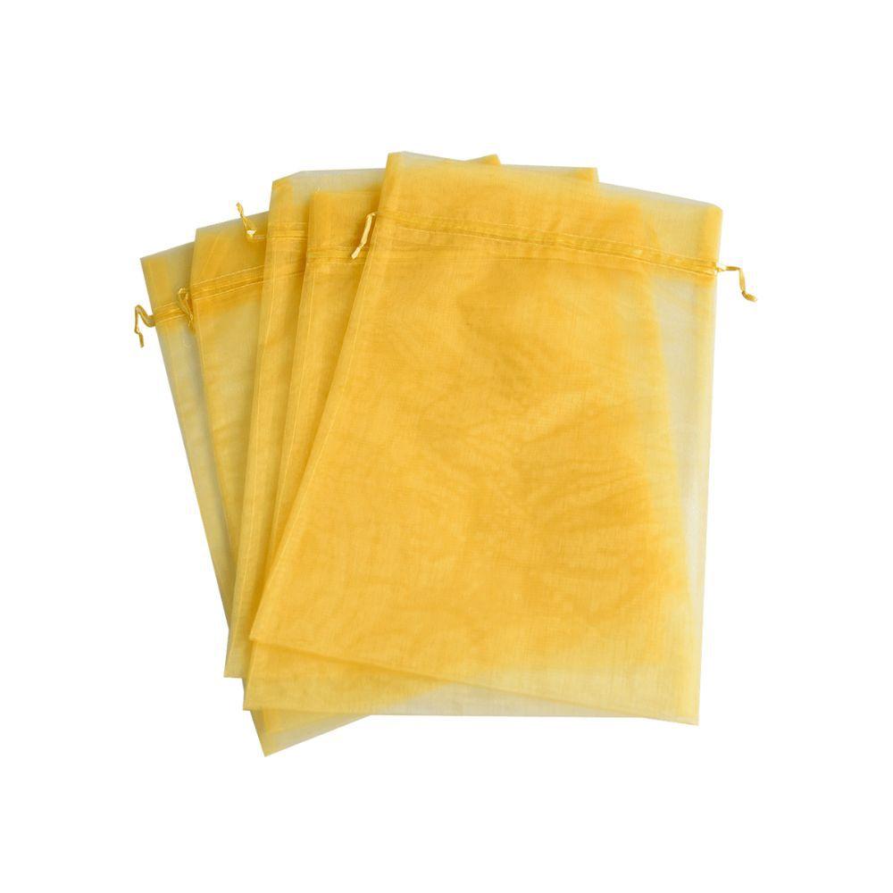 Saquinho de Organza Ouro 12x17cm Art Lille (10 Unidades) - Irmãos Haluli