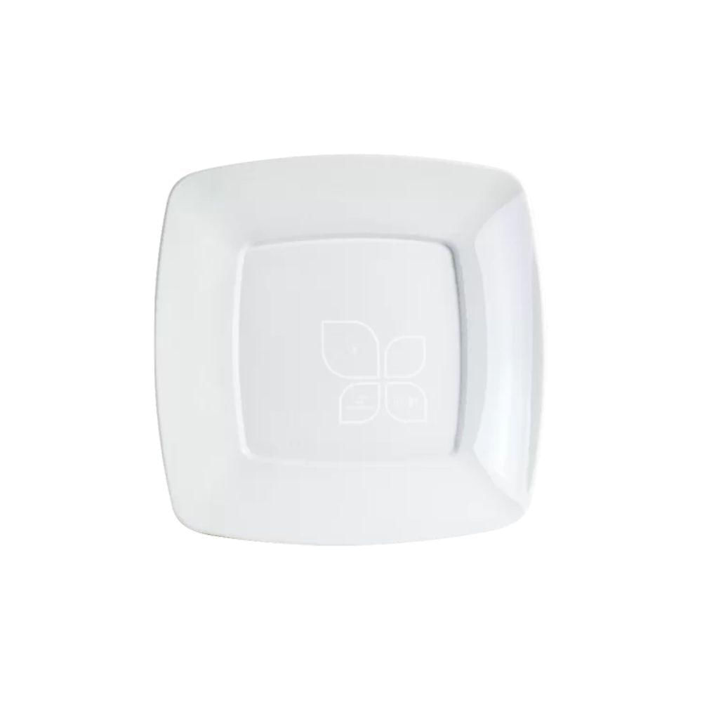 Prato Descartável Branco Quadrado 21cm Strawplast (10 Unidades ...