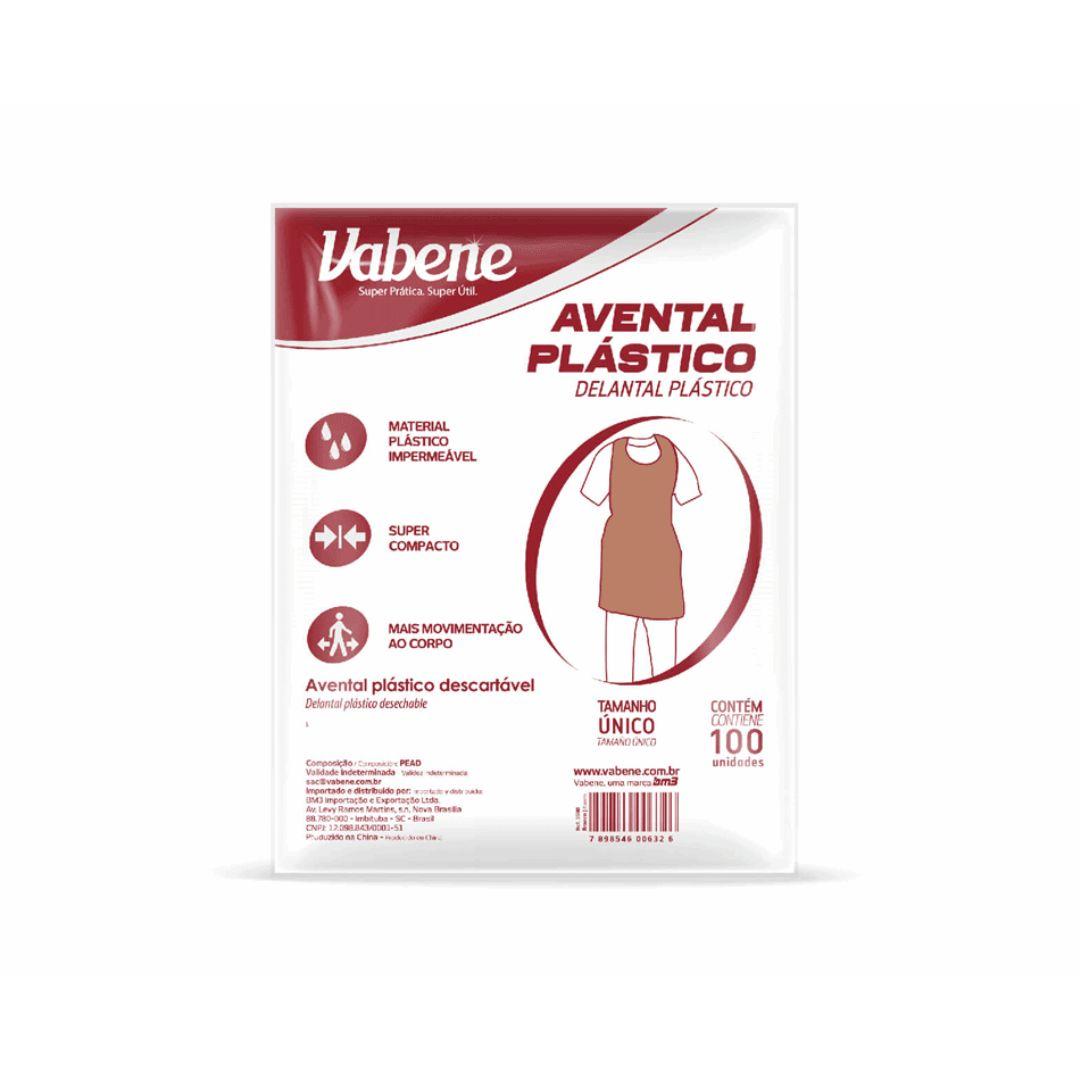 Avental Plástico Descartável 110X70cm Vabene (100 Unidades) - Irmãos Haluli