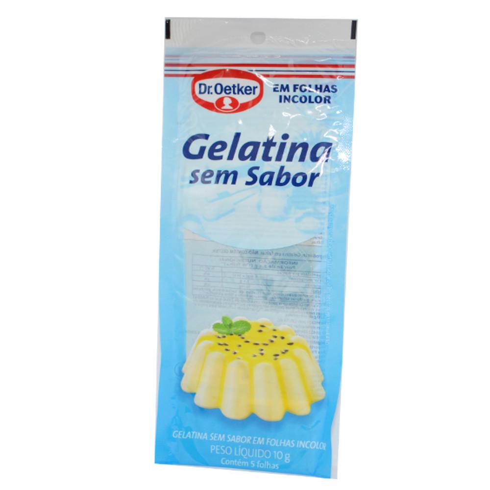 Gelatina em Folhas Incolor S/ Sabor 10gr Dr. Oetker (01 unidade ...