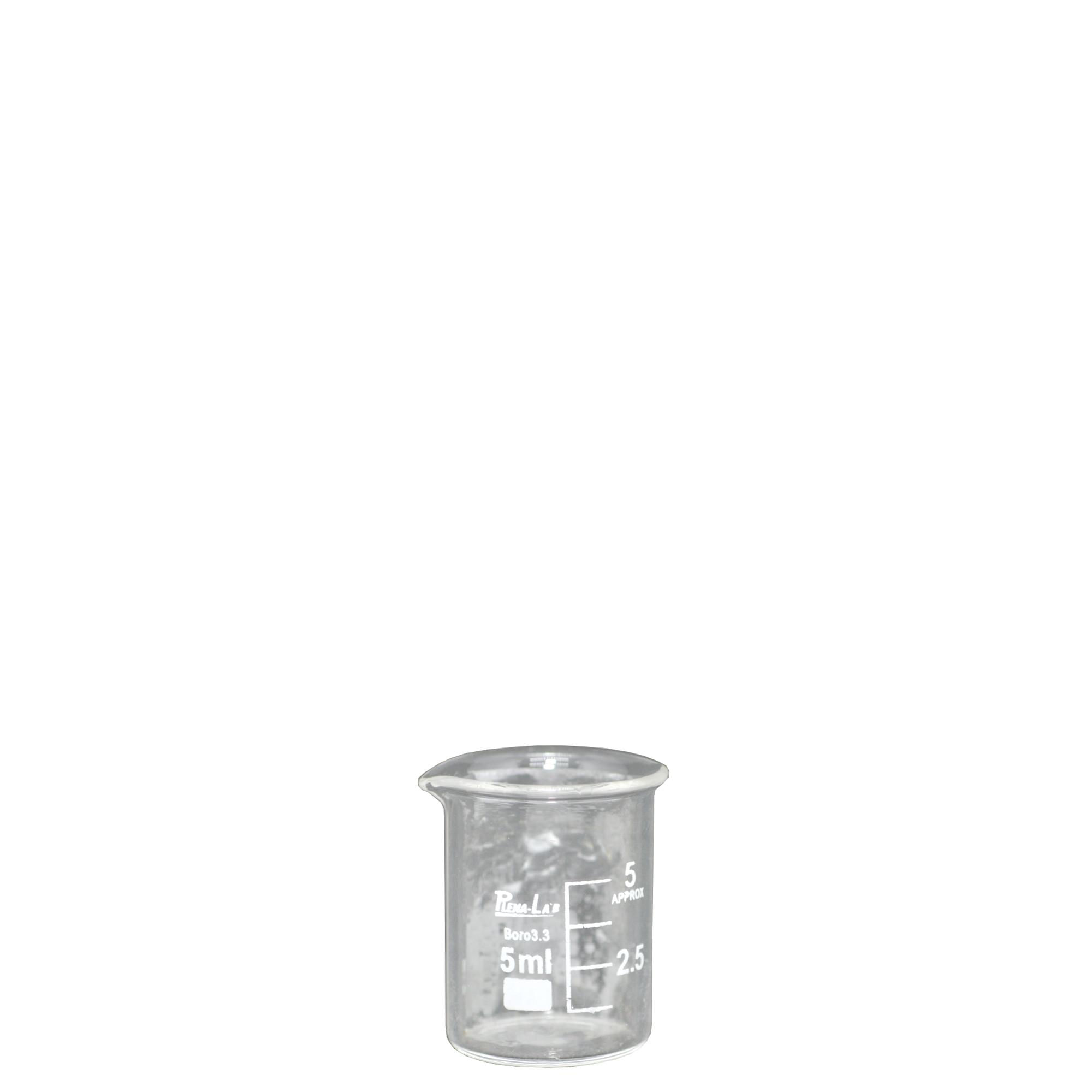 Becker de Vidro S/ Alça 5ml Forma Baixa Graduado Griffin Plena-Lab ...
