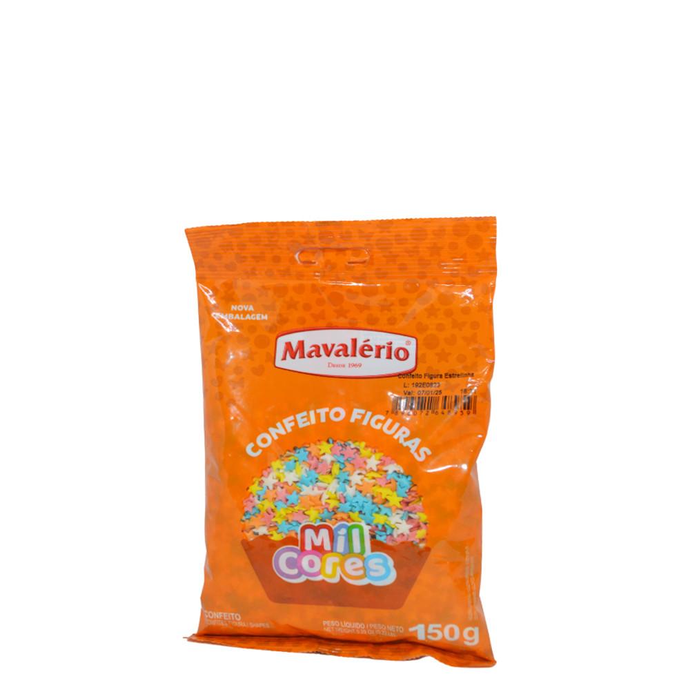 Confeito Figura Estrelinha Colorida Mil Cores Mavalério (150 gramas ...