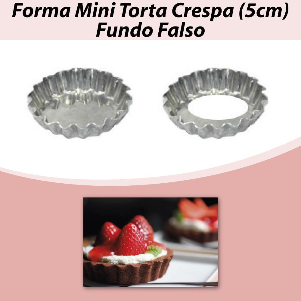 Forma de Alumínio para Mini Torta Crespa Fundo Falso 5cm Caparroz (12 ...