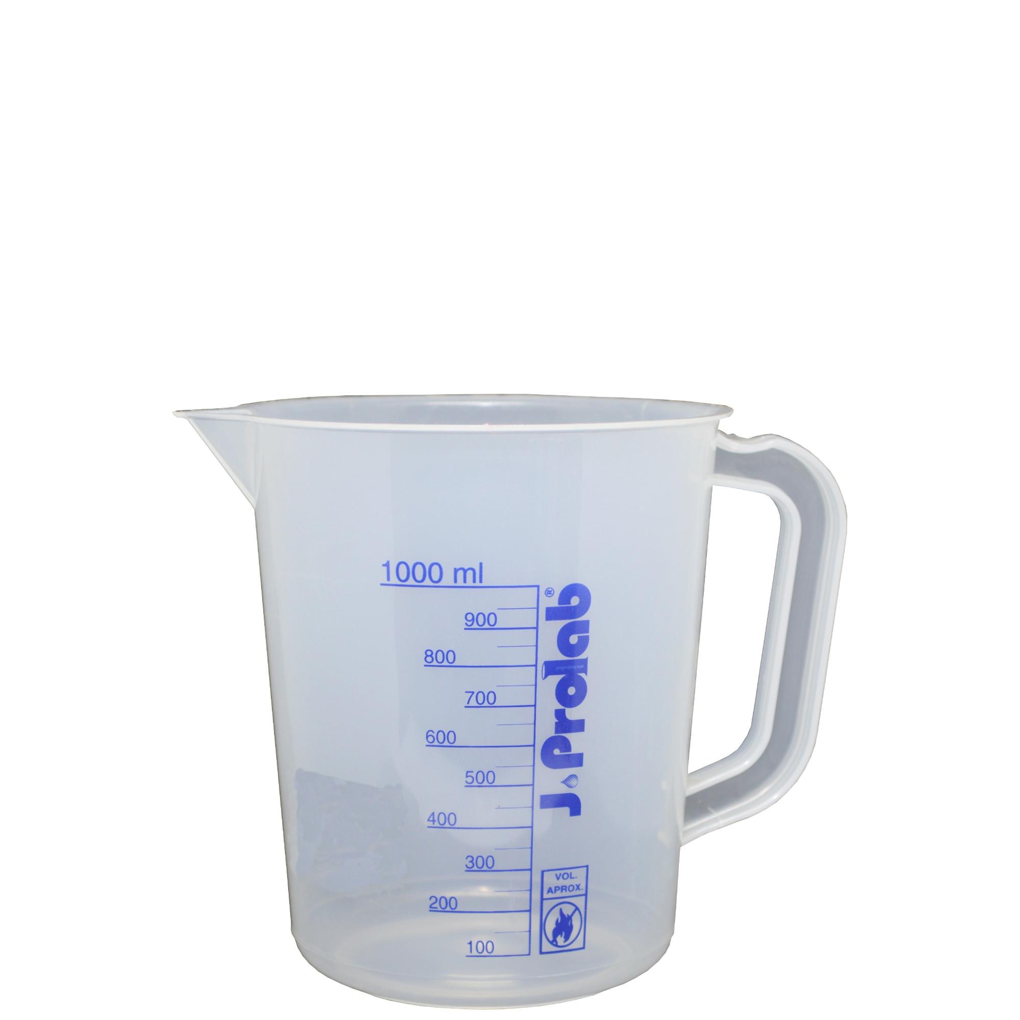 Becker Plástico com alça 1000ml J.Prolab (01UND) - Irmãos Haluli