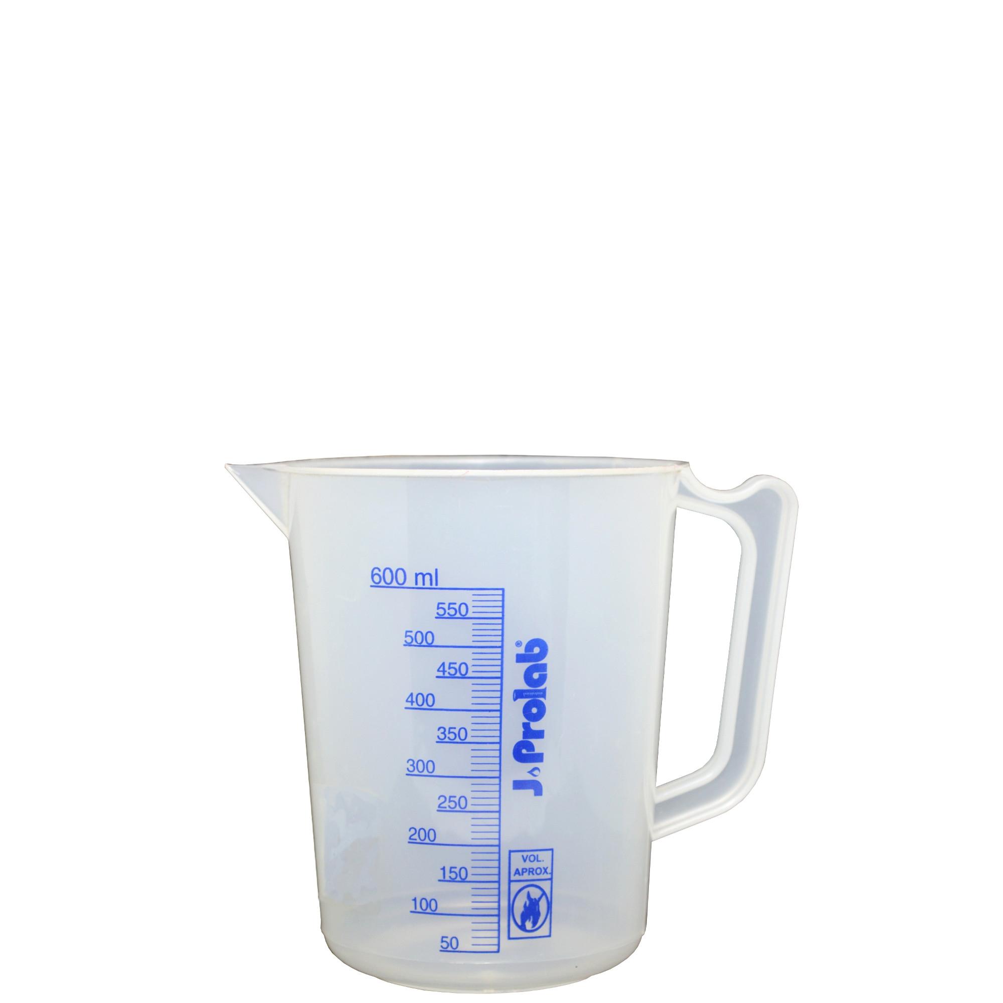 Becker Plástico com alça 600ml J.Prolab (01UND) - Irmãos Haluli