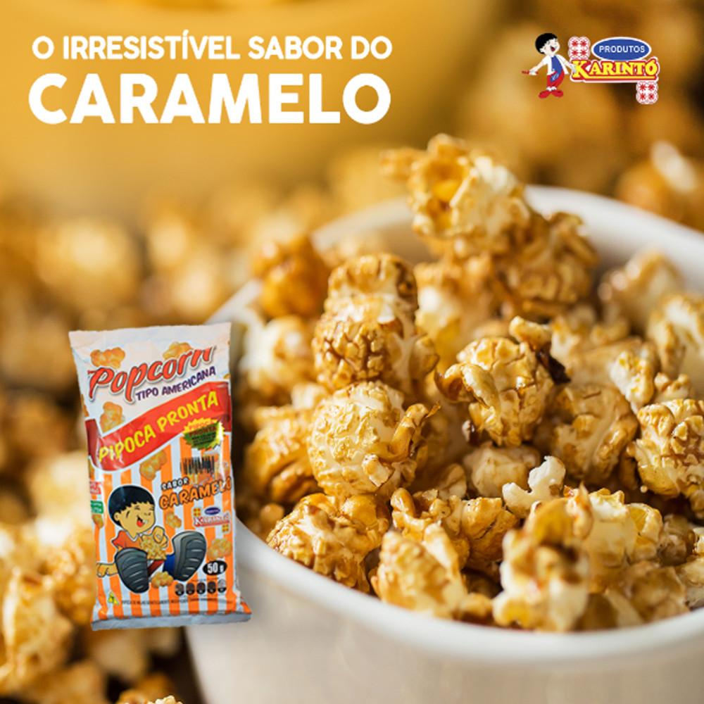 Pipoca Pronta Sabor Caramelo 50gr Popcorn Karintó (01 unidade) - Irmãos Haluli