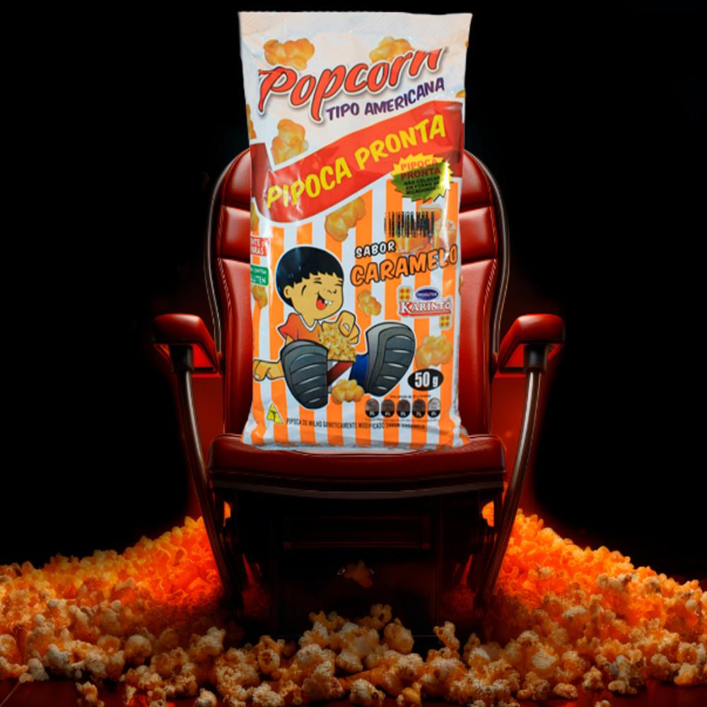 Pipoca Pronta Sabor Caramelo 50gr Popcorn Karintó (01 unidade) - Irmãos Haluli