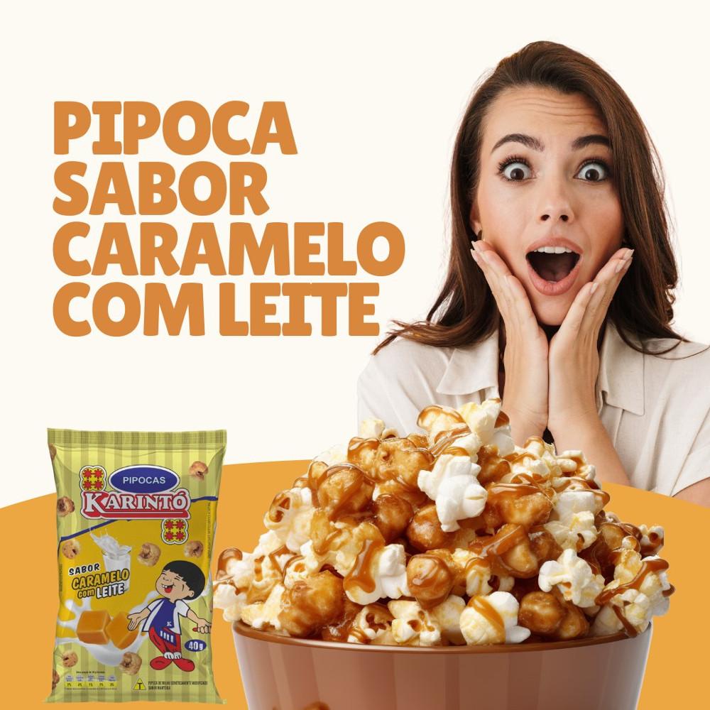 Pipoca Pronta Sabor Caramelo C/ Leite 40gr Karintó - Irmãos Haluli