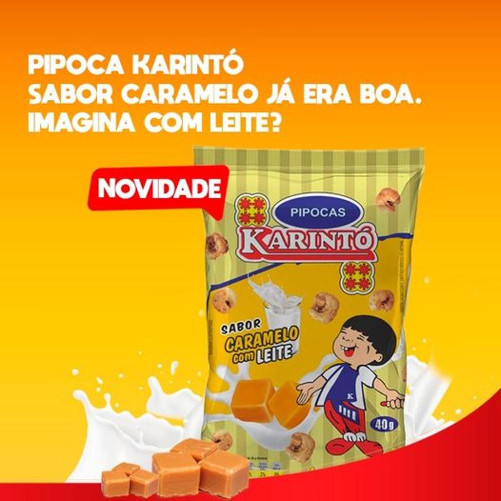 Pipoca Pronta Sabor Caramelo C/ Leite 40gr Karintó - Irmãos Haluli