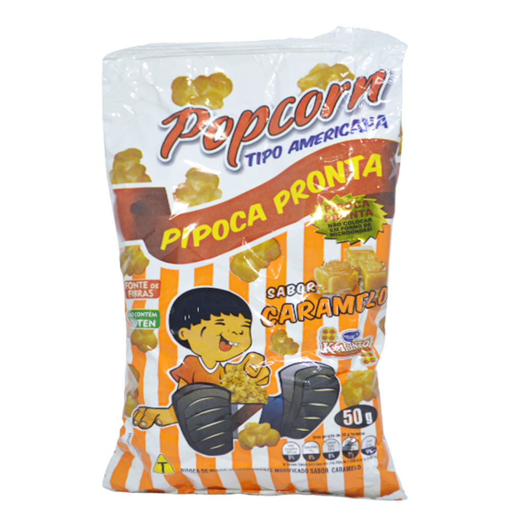 Pipoca Pronta Sabor Caramelo 50gr Popcorn Karintó (01 unidade) - Irmãos Haluli
