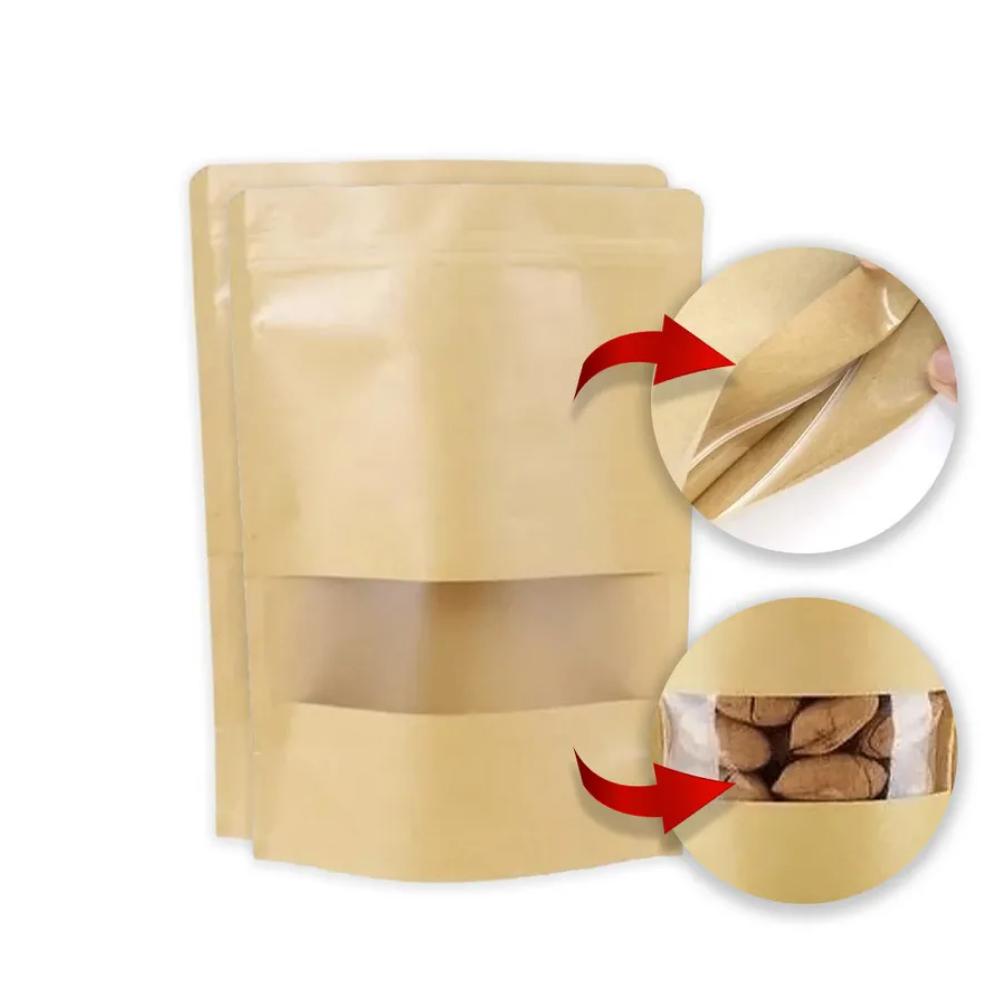 Saco Embalagem Stand Pouch Kraft C/ Visor Stand Up Fosco 9x14 ArtLille ... Saco Embalagem Stand Pouch Kraft C/ Visor Stand Up Fosco 9x14 ArtLille ...
