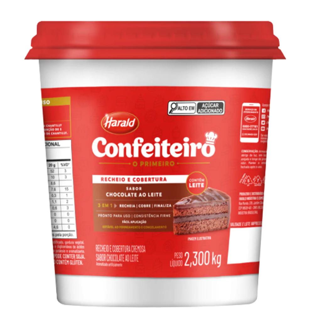 Recheio e Cobertura de Chocolate ao Leite Confeiteiro Harald (2.350kg ...