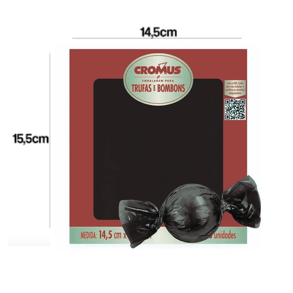Embalagens Para Trufas e Bombons Liso Preto Ref.: 12500042 Cromus ...