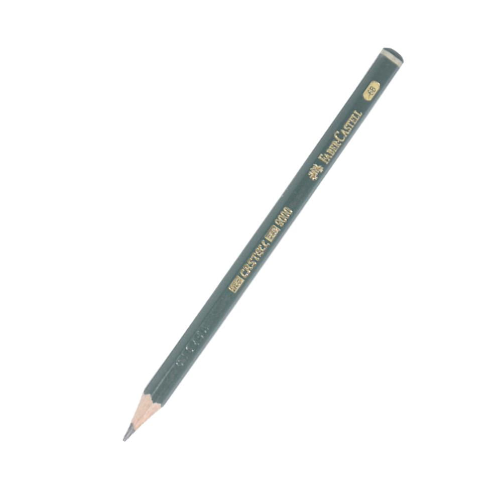 Lápis Grafite Ecolápis Castell Preto 9000 6B Sextavado Faber-Castell ...