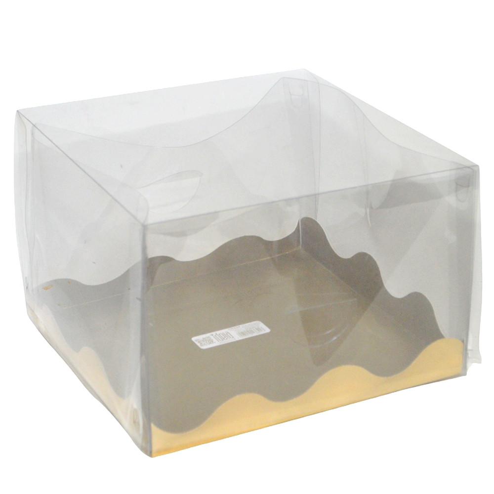 Caixa de Papel Multiuso Ajustável C/ Tampa Transparente 21.5x21.5x14cm ...