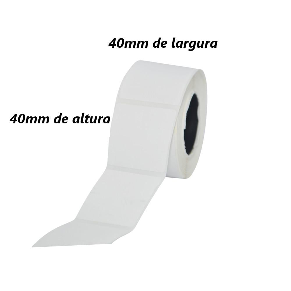 Etiqueta Branca Térmica 40x40mm (420 etiquetas) - Irmãos Haluli