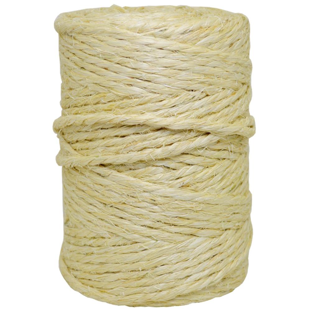 Fio de Sisal Ref. 300/3 Cor Natural Razado APAEB (Bobina com 1kg / 85 ...
